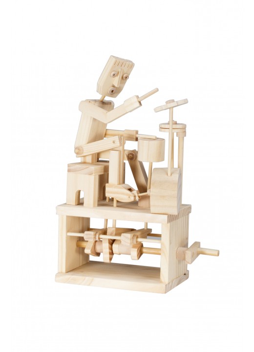 The Tree House Shop; The Drummer Timberkits Self Assembly Automaton Kit